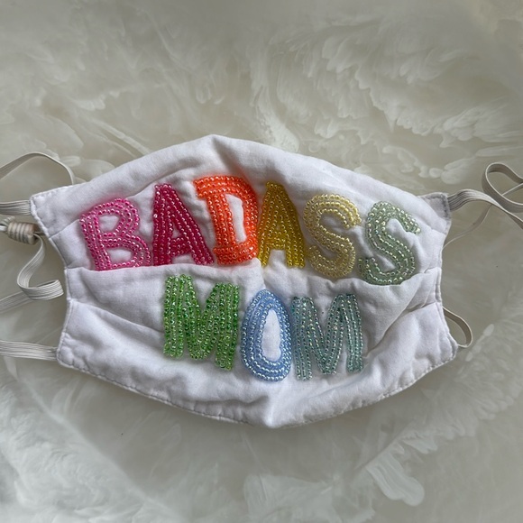 Accessories | Bad Mom Beaded Cloth Mask | Poshmark